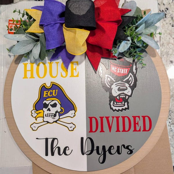 House Divided Door Sign | House Divided Sign | House Divided Wreath ...