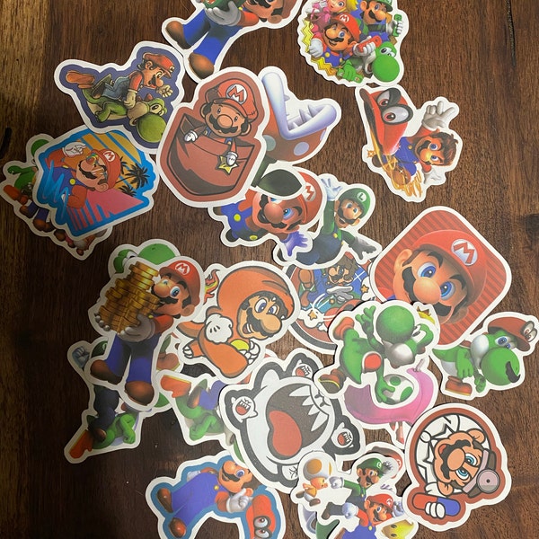 MARIO Mix Stickers, Kawaii Sticker, 10-50 Pcs Laptop Stickers, Kids ...