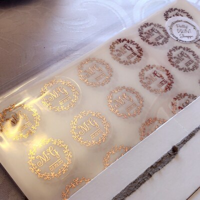 Gold Foil Envelope Seal, Gold Foil Sticker for Envelope, Gold Foil ...