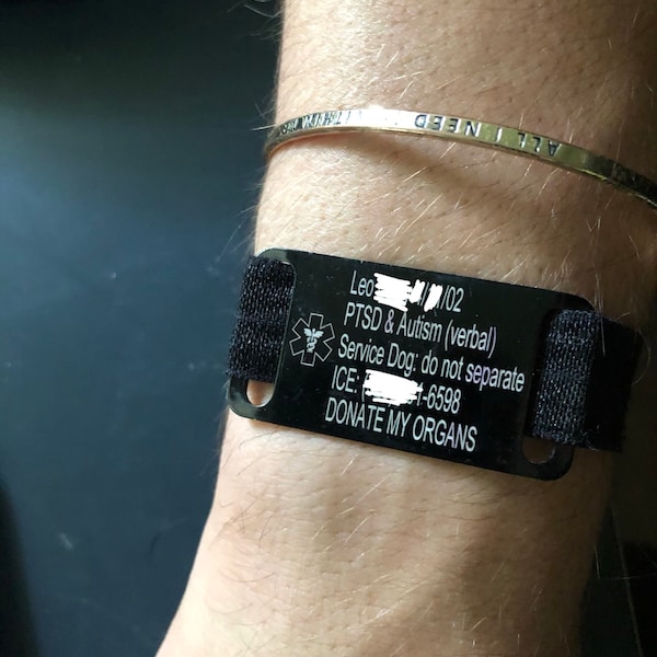 Custom Smart Scannable QR Code Medical Bracelet, Health Emergency ID ...