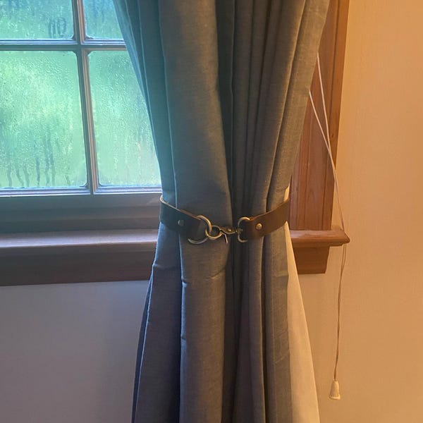 Leather Curtain Tie Backs - Pair - Etsy