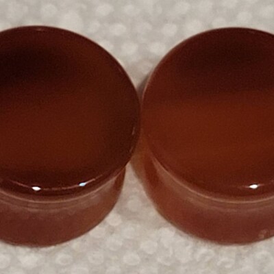 Stone Plugs Gauges Red Agate Stone Plugs Double Flare Body Jewelry for ...