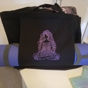 Yoga Tote Bag With Yoga Mat Pocket, Pilates Yoga Mat Bag, Organic ...