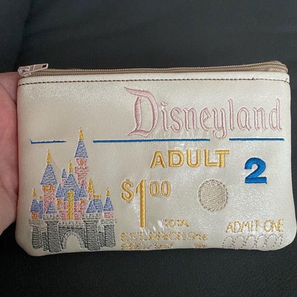Park Ticket Bag (2 Sizes) - Digital Embroidery File, 5x7 and 6x9, in ...