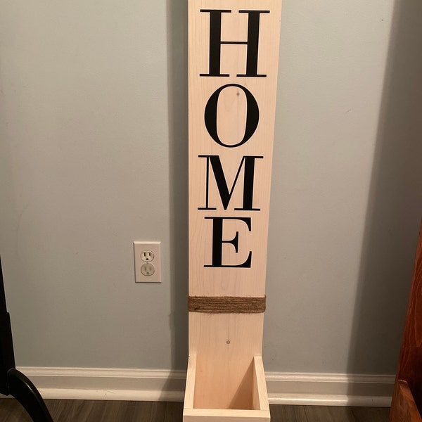 Welcome Sign Plant Box - Wooden Porch Sign - Home Planter Sign 49" High ...