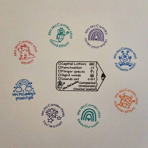 Custom Math Feedback Stamps,personalized Teacher Stamp Pre-inked Stamp ...