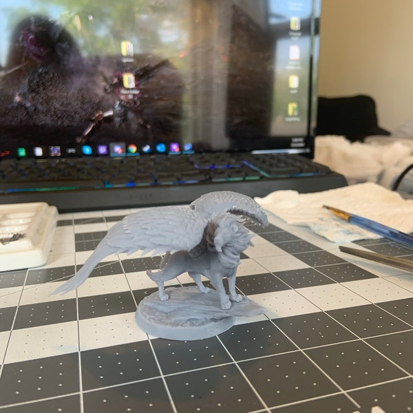 Celestial Winged Lion 3D Resin Printed Miniatures Dungeons and Dragons ...