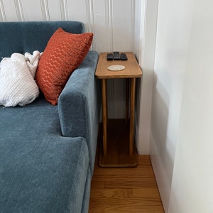 Narrow Side Table for Livingroom, Couch Table, Walnut Wood Sofa Table ...