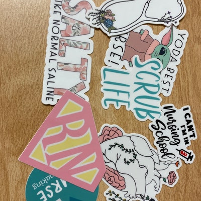 Nursing Sticker Bundle 14 Stickers - Etsy