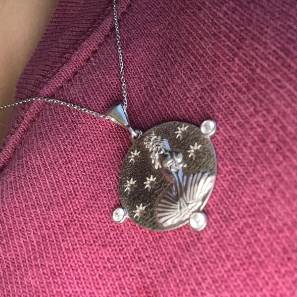 Goddess VENUS Necklace, 925 Sterling Silver Birth of Venus Pendant ...