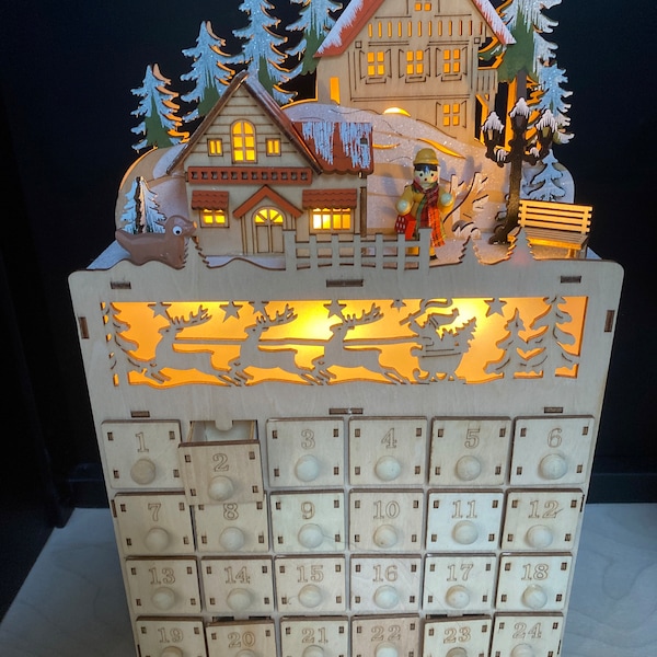 Wooden Advent Calendar - Etsy