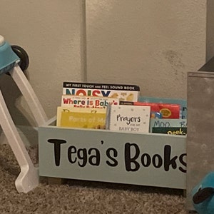 Personalized Children's Library Box, Baby Book Box, Book Storage ...