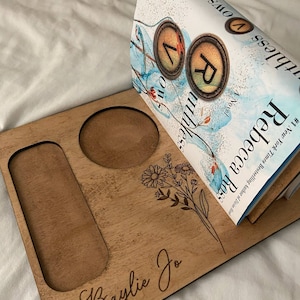 CUSTOM MESSAGE Book Stand Personalized Wooden Book Stand Book Mark Book ...