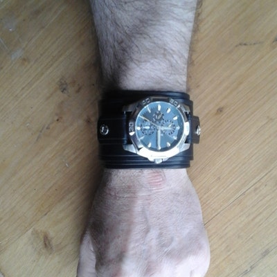 Leather Watch Cuff, Handmade Men Women Wrist Band, Artisan 20mm 22 Mm ...