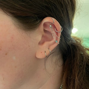 Sun Helix Piercing Hoop Helix Earring Cartilage Piercing - Etsy