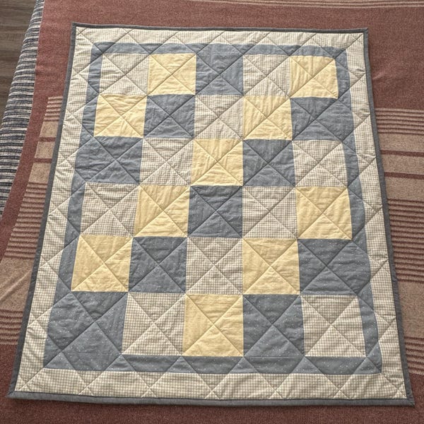 Squares Baby Quilt Pattern, Modern Blocks, Beginner Friendly Size: 38 ...