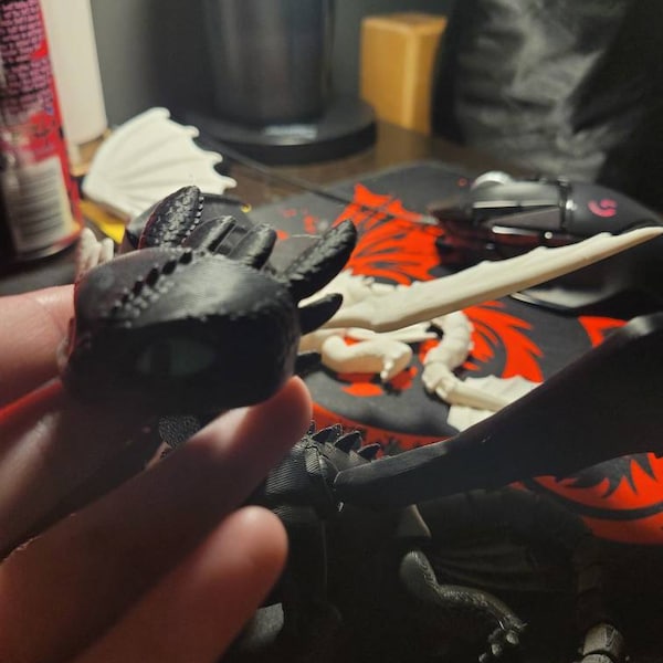 Flexi Toothless Dragon Figurine | HTTYD | 3 Sizes: Mini, Small, Large ...