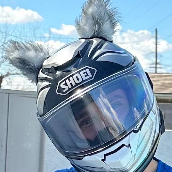 Cat Ears Candy Pink Faux Fur That Sticks on (your Helmet!)ski Bike ...