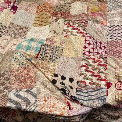 Handmade Patchwork Vintage Quilt - Etsy