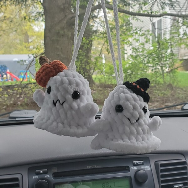 Ghost Car Accessories Halloween Car Decor Cute Ghost Couple Rear View ...