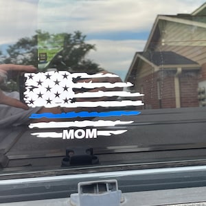 Back the Blue Vinyl Decalthin Blue Line Decalback the Blue | Etsy