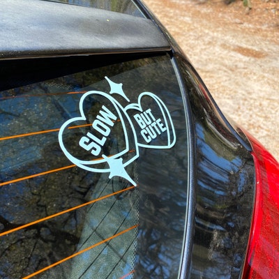 Slow but Cute Candy Hearts Kawaii Car Vinyl Decal / Cute Heart Candy ...