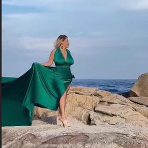 Red Flying Dress Long Flying Dress for Photoshoot Flyaway Dress Fly ...