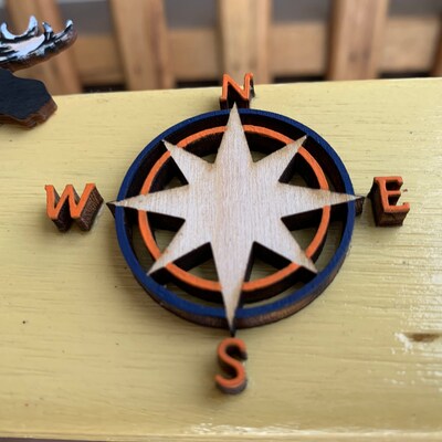 Compass Shape-compass Cutout-laser Cut Compass - Etsy