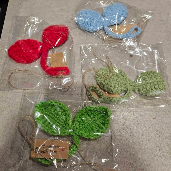 1 Pcs Crochet Sprout Leaf Headphones Accessory, Multipurpose Tie Gamer ...
