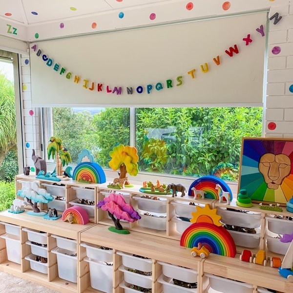 Grey ABC Garland. Alphabet Garland. Nursery Wall Decor. Educational Toy ...