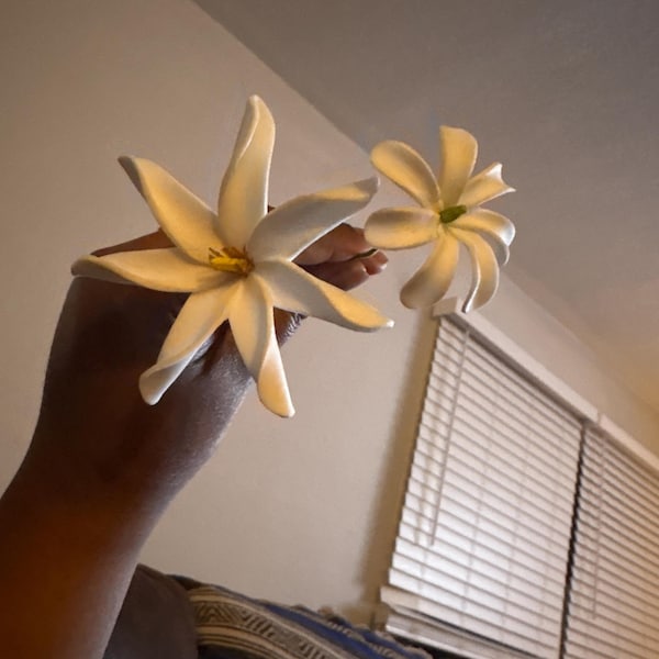 Tiare Foam Flower, Ear Flower, Hair Pick / Adult Size 2.5" Kid's Size 1 ...