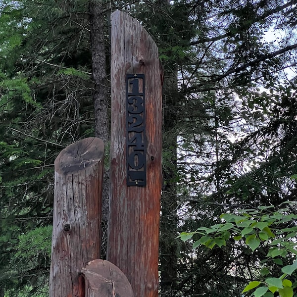 Vertical or Horizontal Metal Address Sign | Outdoor Address Sign ...