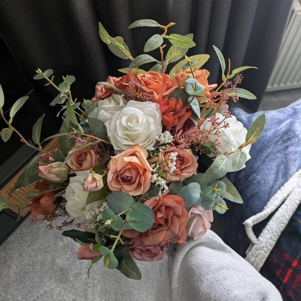 Burnt Orange and Navy Blue Wedding Flowers, Burnt Orange & Navy Wedding ...