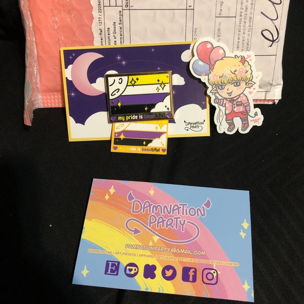 Non Binary Enby LGBTQIA Enamel Pin - Etsy