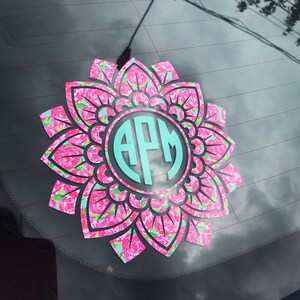 Monogram Mandala Mandala Decal Mandala Sticker Laptop - Etsy