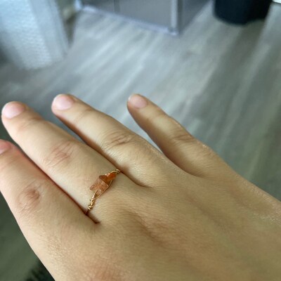 Sunstone Crystal Ring Made to Order Raw All Natural Free Shipping - Etsy