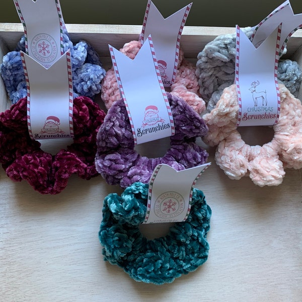 Printable Christmas Scrunchies Display Template, Velvet, Knit, Crochet ...
