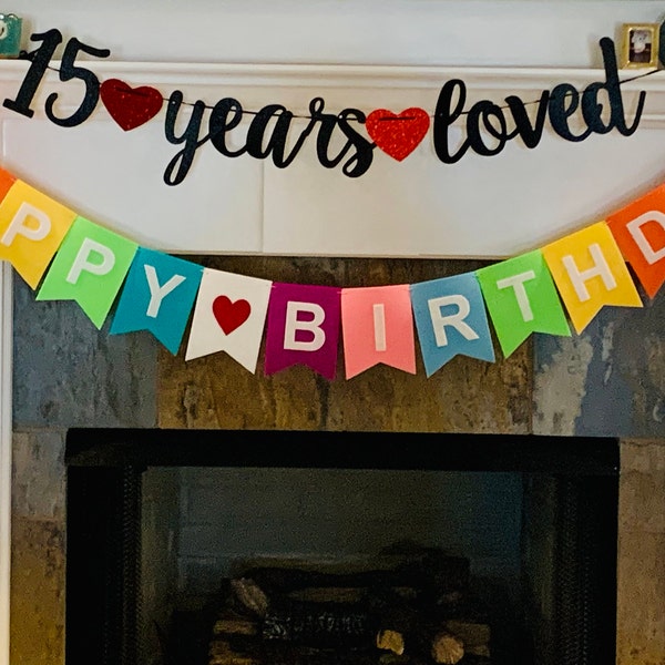 Felt HAPPY BIRTHDAY Banner, Reusable | 4 Color Choices - Etsy