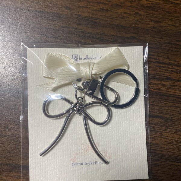 Bow Gold Keychain Bow Keychain Crossbody Charm Tumbler Charm Bow ...