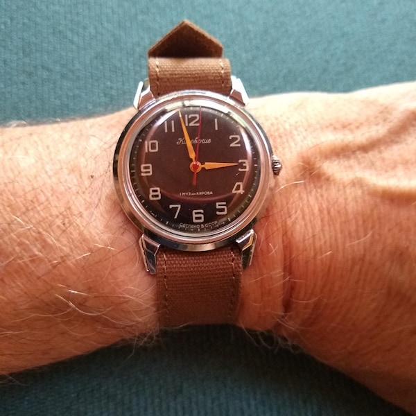 RARE! Raketa Vintage Men's Watch "rocket" . Watches +hand Made Leather ...