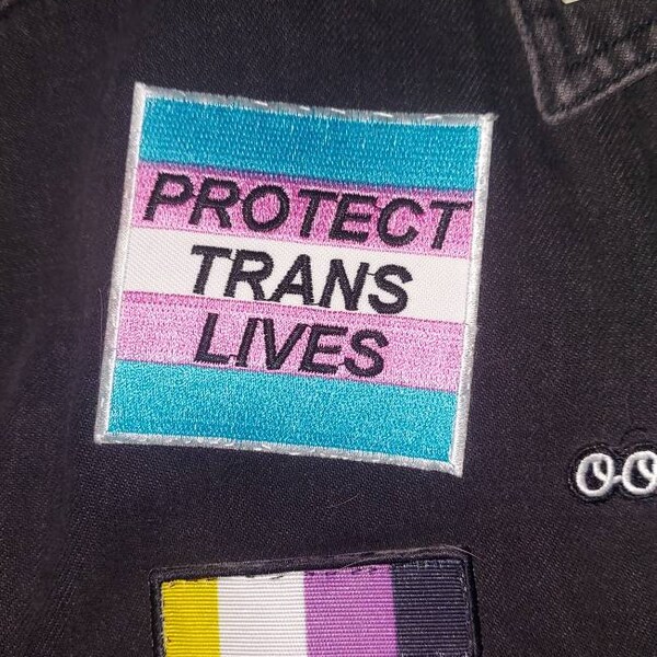 Protect Trans Lives Embroidered Patch • LGBTQ+ Pride Patch • Trans Flag ...