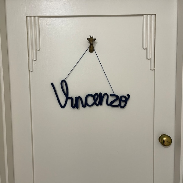 Personalised Knitted Wire Words Cord Names Wall Decor Wall Signs With ...