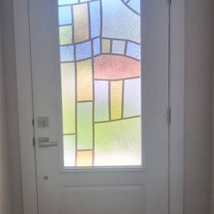 Custom Size Stained Glass Window Film Matte Finish, UV Protection ...