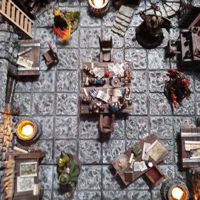 Adventurer Table With Chair Painted TTRPG Table Top Role Playing Game ...