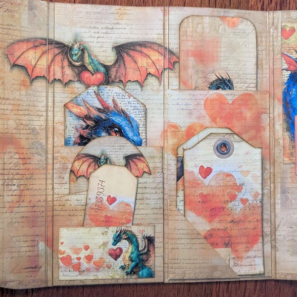 Shabby Valentine Ephemera Box | Decorative Gift Box for Junk Journals ...