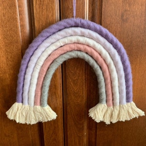 PASTEL RAINBOW Macrame Rainbow Fibre Art Rope Rainbow - Etsy