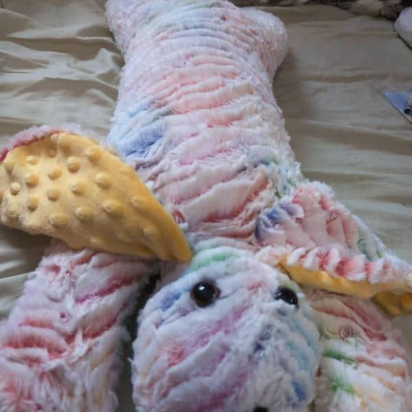 Weighted Sensory Pet Small Plush Dog, 3lb 12” Long Weighted Lap Pad ...