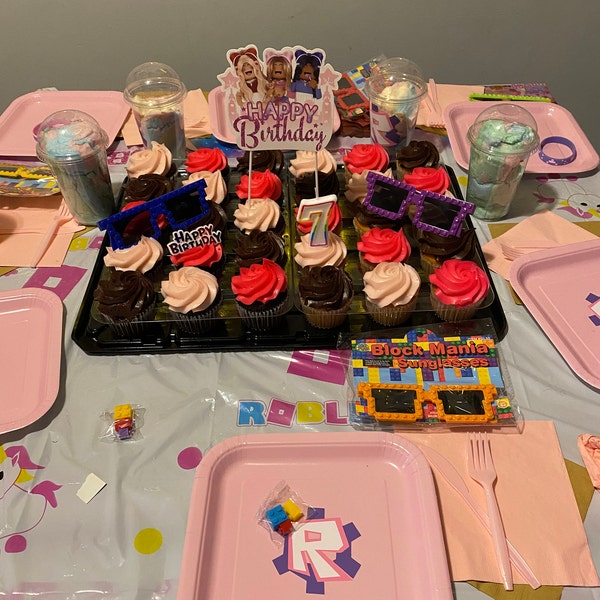 7 Roblox Paper Plates / Roblox Birthday Party / Roblox Decoration ...