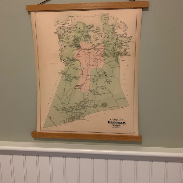 HINGHAM, Massachusetts 1879 Map - Replica or Genuine ORIGINAL - Etsy
