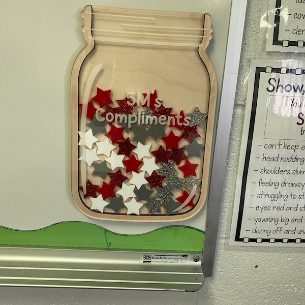 Personalized Jumbo Star Reward Jar: Classroom Incentive System - Etsy